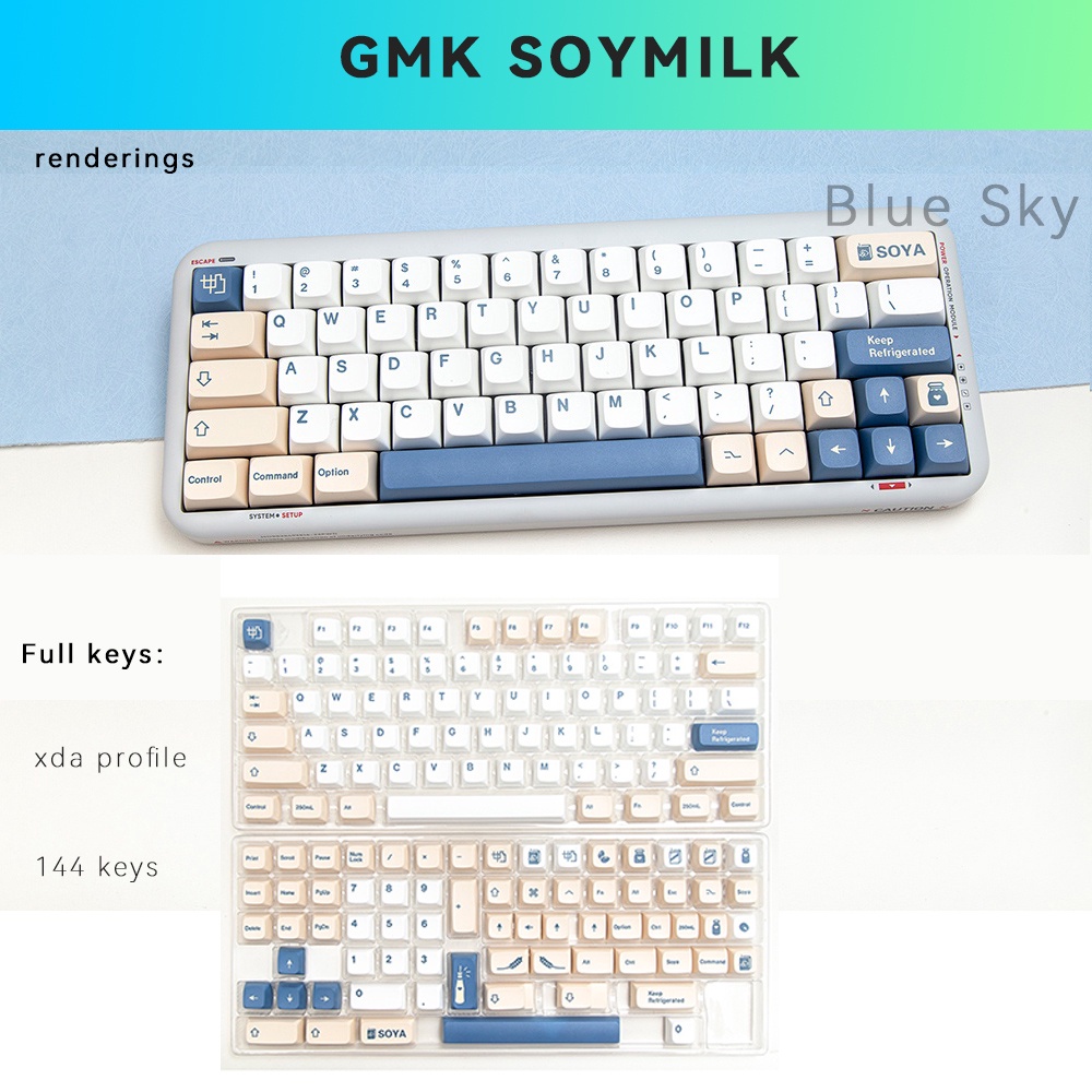 Fast shipping XDA keycaps PBT keycap set Dye-sublimation GMK 61/68/84 ...