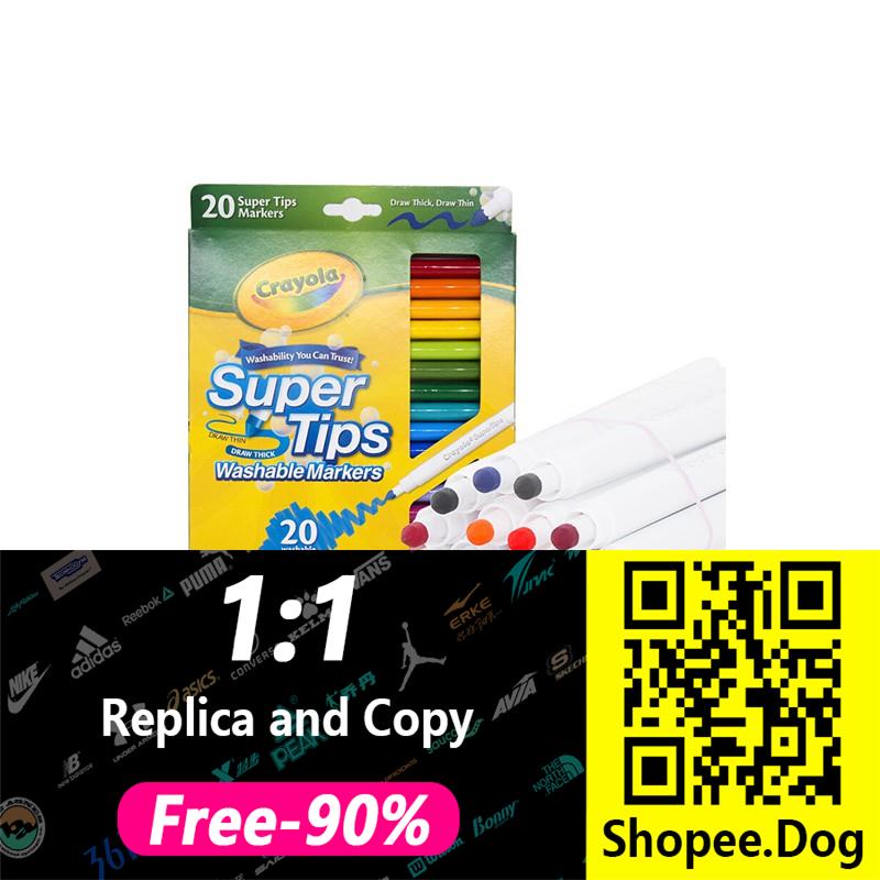 ☑Crayola Supertips เครโยล่า สีเมจิกล้างออกได้ ซุปเปอร์ทิปส์ 20 สี ...