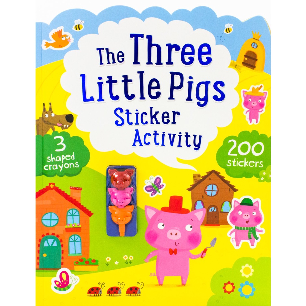 The Three Little Pigs Sticker Activity หนังสือกิจกรรม ระบายสี ...