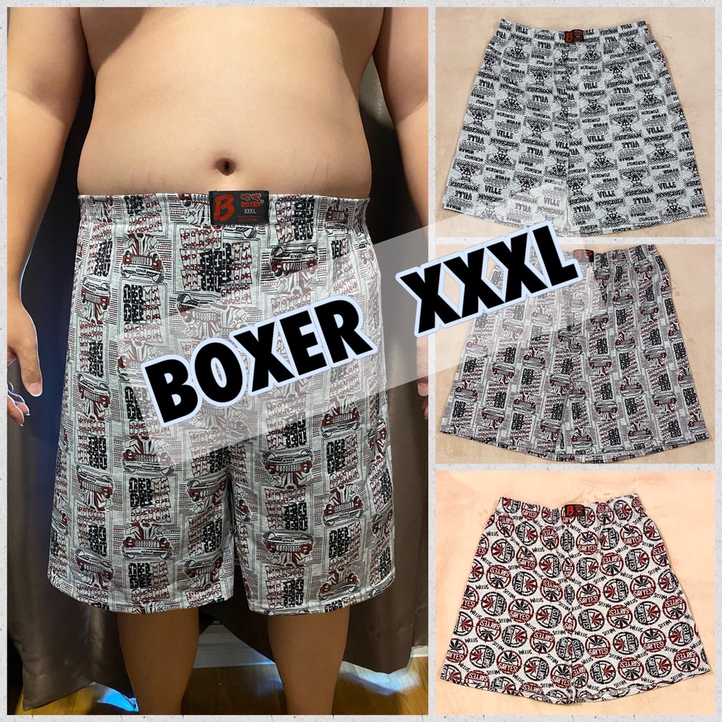 🍑 Boxer 3XL ขนาดใหญ่สุด บ๊อกเซอร์ ผ้าเทา คละลาย คนอ้วน อวบ ใส่ได้ เนื้อ ...