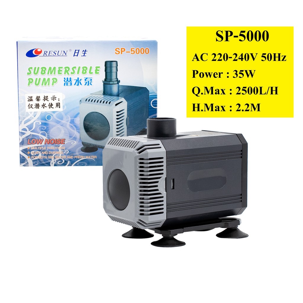 RESUN SP 6000 / 5000 ปั๊มน้ำ ปั้มน้ำตู้ปลา-บ่อปลา และอะไหล่แกนแท้จาก ...