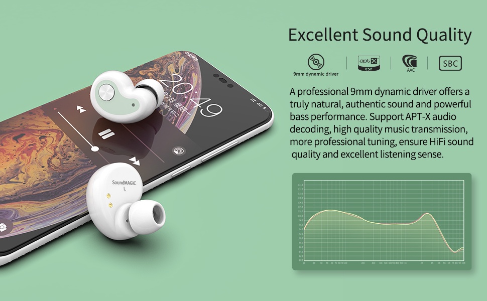 Soundmagic TWS30 G2 หูฟังไร้สาย True หูฟังบลูทูธพร้อมไมโครโฟนไฮไฟสเตอริโอหูฟังชนิดใส่ในหูชุดหู ...