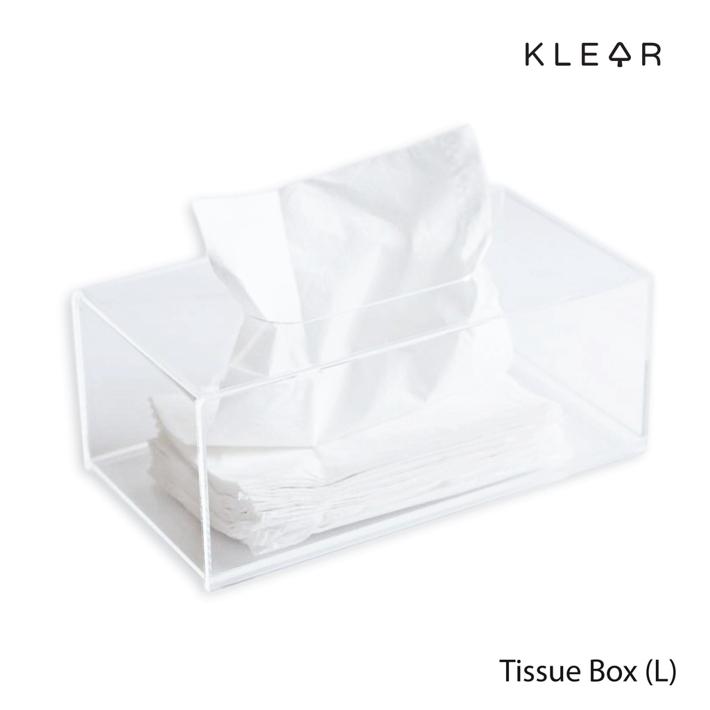 KlearObject Tissue Box-L กล่องอะคริลิคใส่กระดาษทิชชู่ ขนาด 13.8x25x10 cm.รุ่นใส่กระดาษแผ่นยาว ...