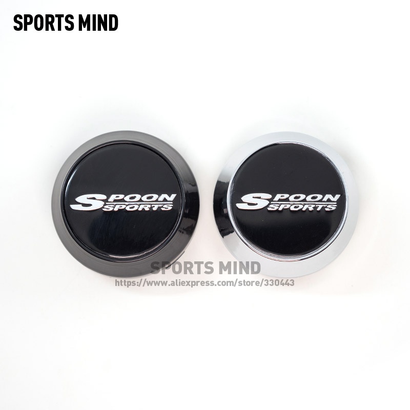 4 ชิ้น/ล็อต 60 มม.รถศูนย์ล้อ Hub Caps สําหรับ SPOON SPORTS WHEEL Emblem ...