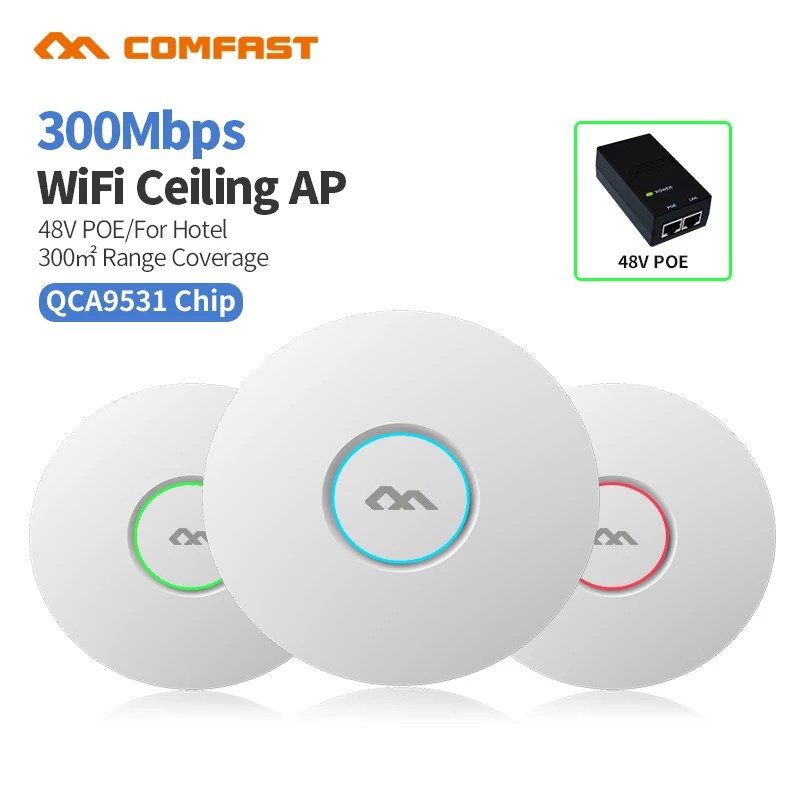 COMFAST 2.4g 300Mbps เพดานไร้สาย WIFI AP CF-E320V2 Ceiling Wireless AP | Shopee Thailand