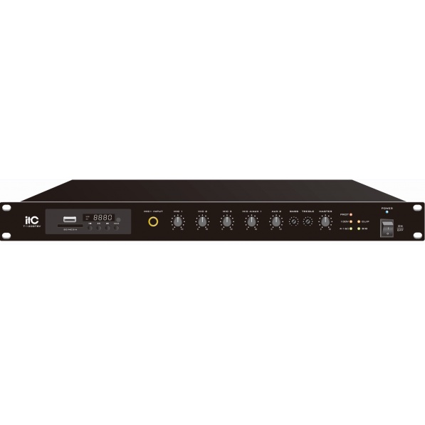ITC Audio TI-240DTB เพาเวอร์มิกเซอร์ 240 วัตต์ พร้อม MP3 / Tuner ...