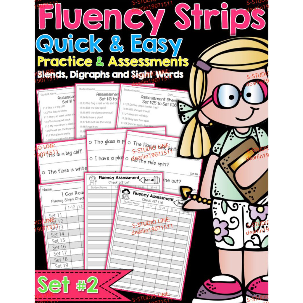 Fluency Strips™ Set 2 - Quick and Easy Practice and Assessmentการเรียน ...
