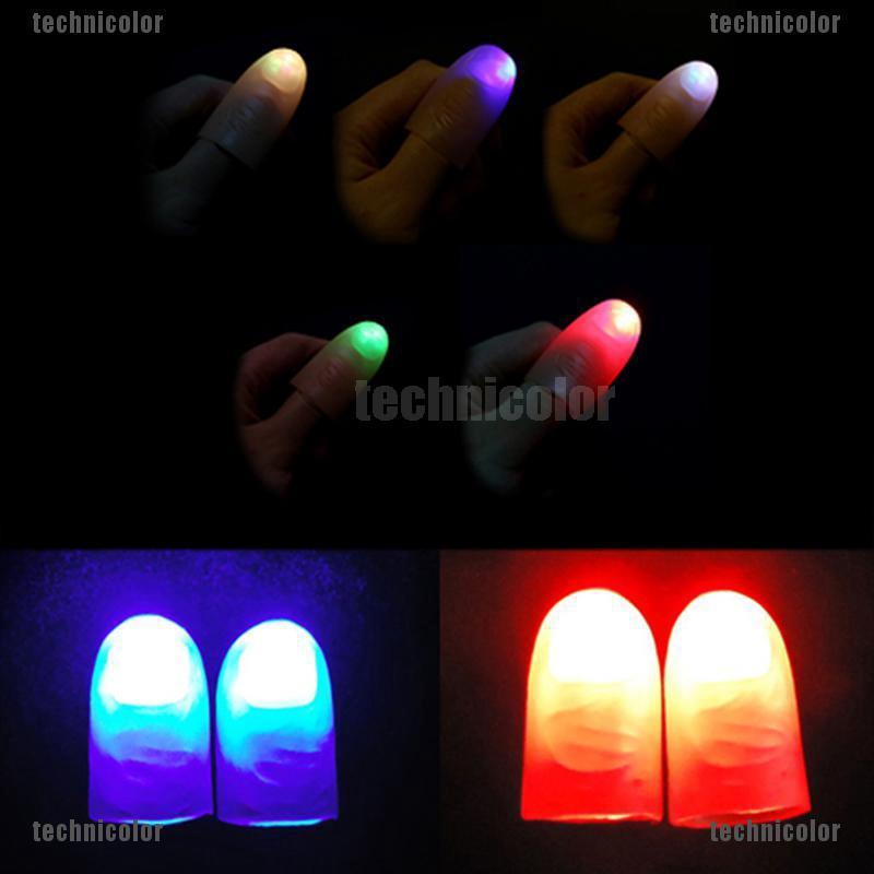 Fad fire-new 2 ชิ้น ปาร์ตี้ เวทมนตร์ สว่างขึ้น เรืองแสง นิ้วโป้ง เทคนิค ...