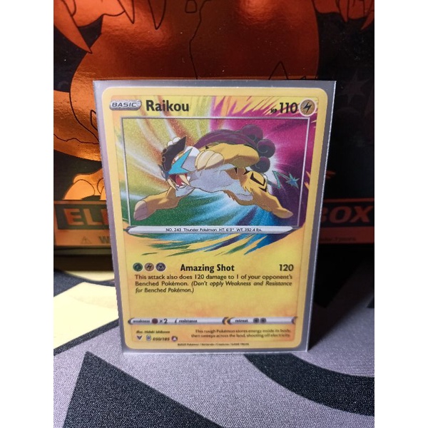 Pokemon Card "Raikou Amazing Rare 050/185" ENG Vivid Voltage | Shopee ...