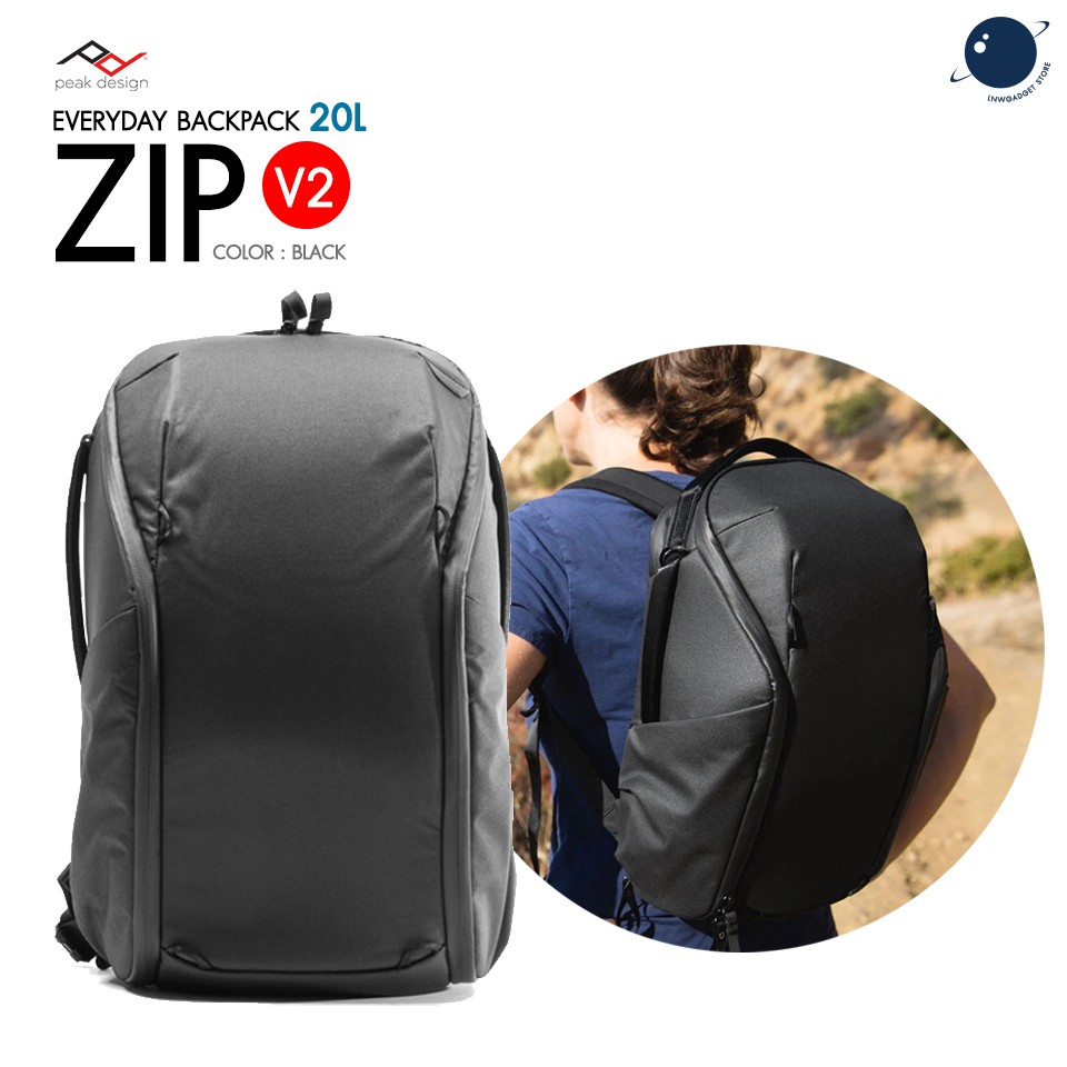 Peak design Everyday Backpack 20L Zip v2 - Black กระเป๋ากล้องอเนกประสงค์ ประกันศูนย์ | Shopee ...