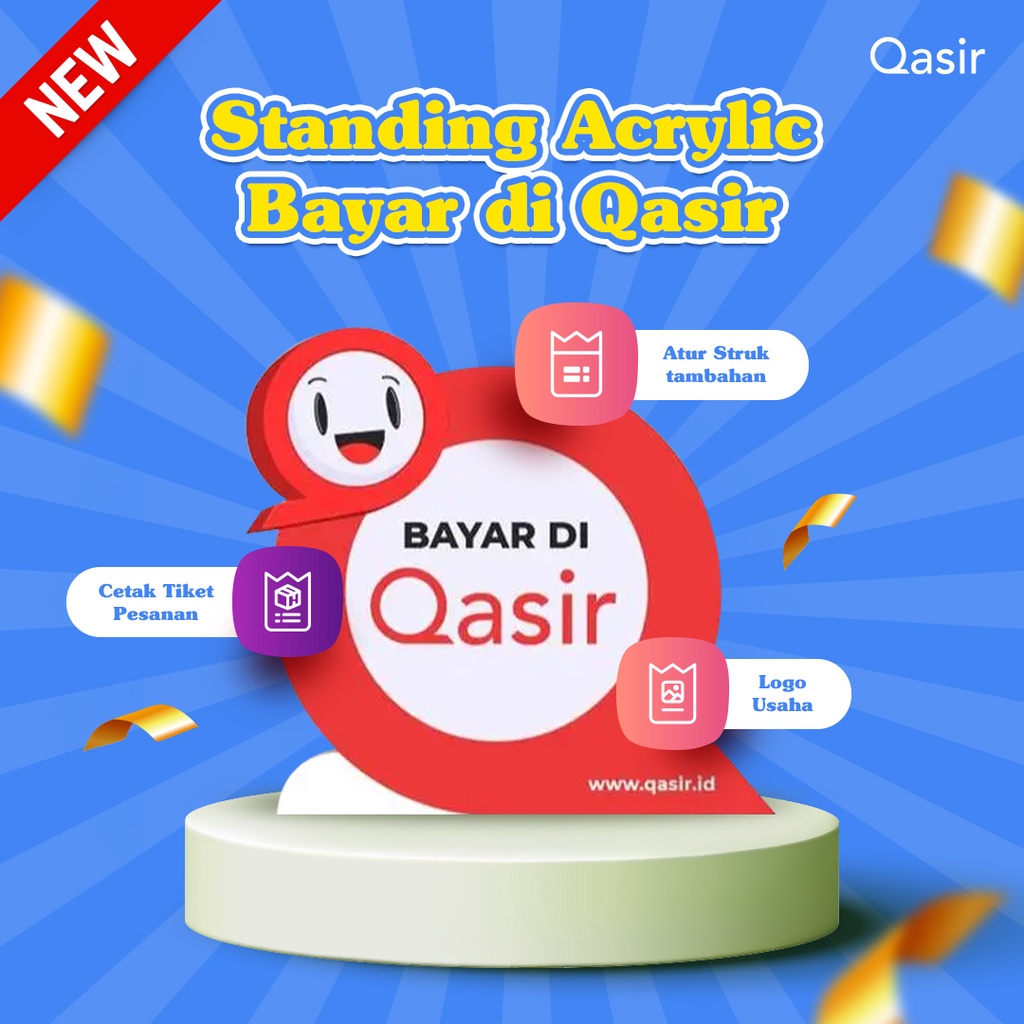 ป้ายอะคริลิค แบบตั้งได้ พร้อม 3 Qasir | Shopee Thailand