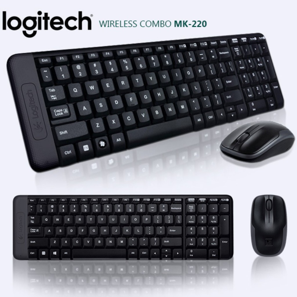 Logitech Wireless Combo MK220 ชุดคีย์บอร์ดและเมาส์ไร้สาย (แป้นพิมพ์ไทย ...