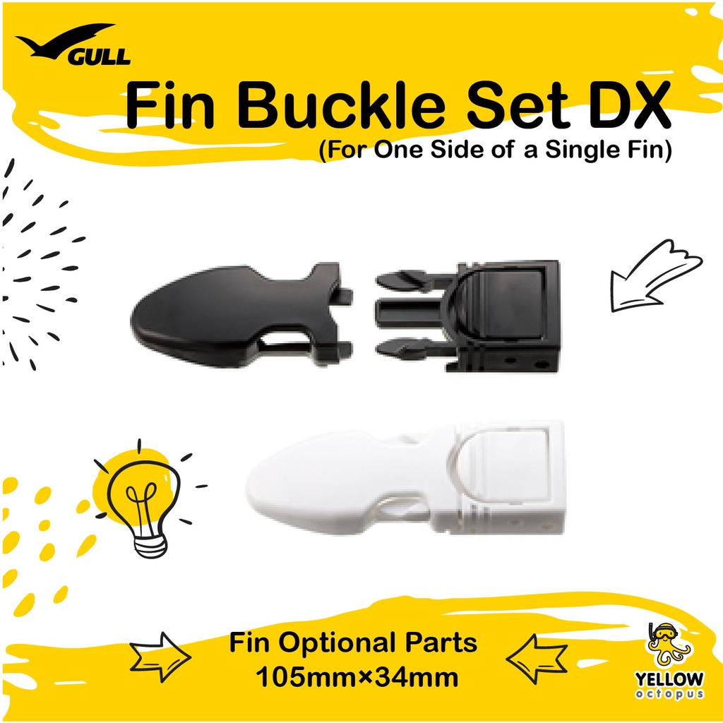 Gull Fin Buckle Set DX (For One Side of a Single Fin) | Shopee Thailand