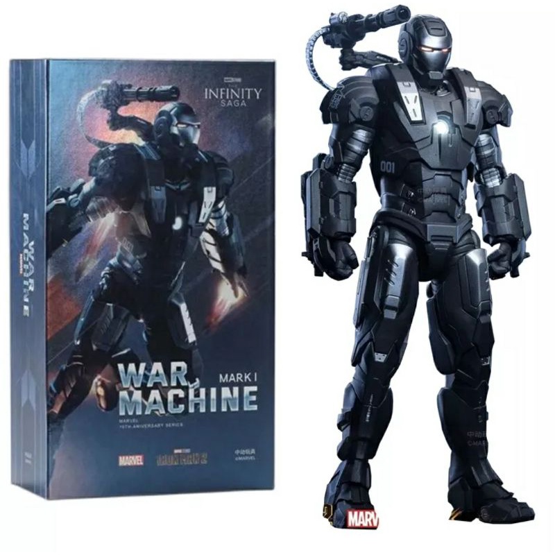 โมเดลฟิกเกอร์สะสม ZD Marvel IronMan War Machine MARK I (Black)action ...