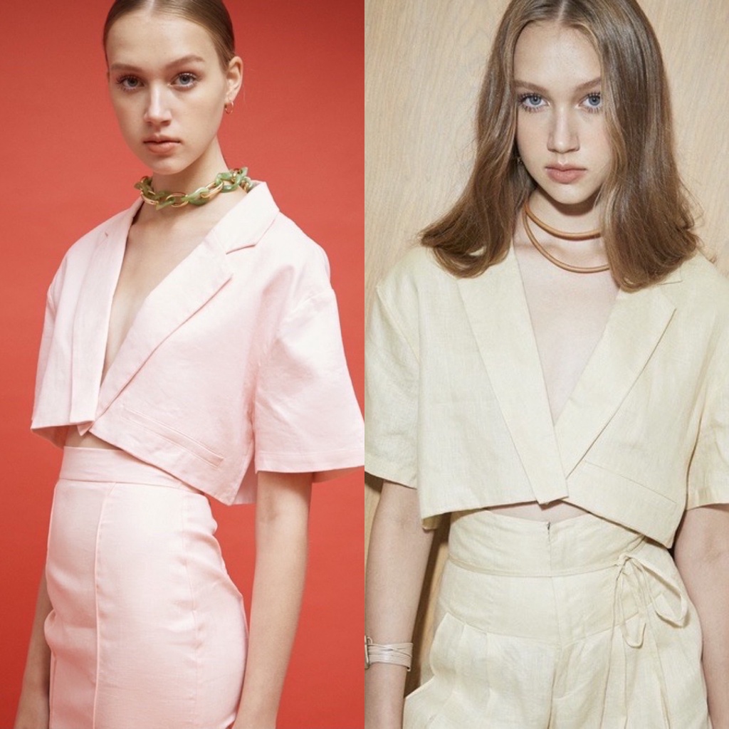 Dailyco - Toby blazer Oversize (Milkshake, Blush pink) | Shopee Thailand