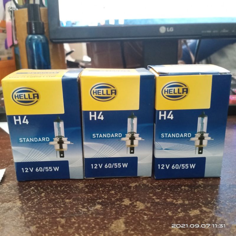 หลอดไฟฮาโลเจน HELLA H4 P43T 12V 60/55W ดั้งเดิม | Shopee Thailand