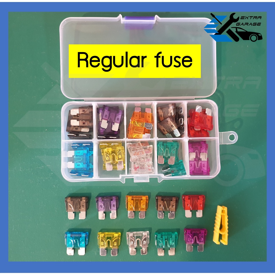 ฟิวส์รถยนต์ 50ตัว Micro fuse/Micro2 fuse/Mini fuse/Regular fuse 2A/3A ...