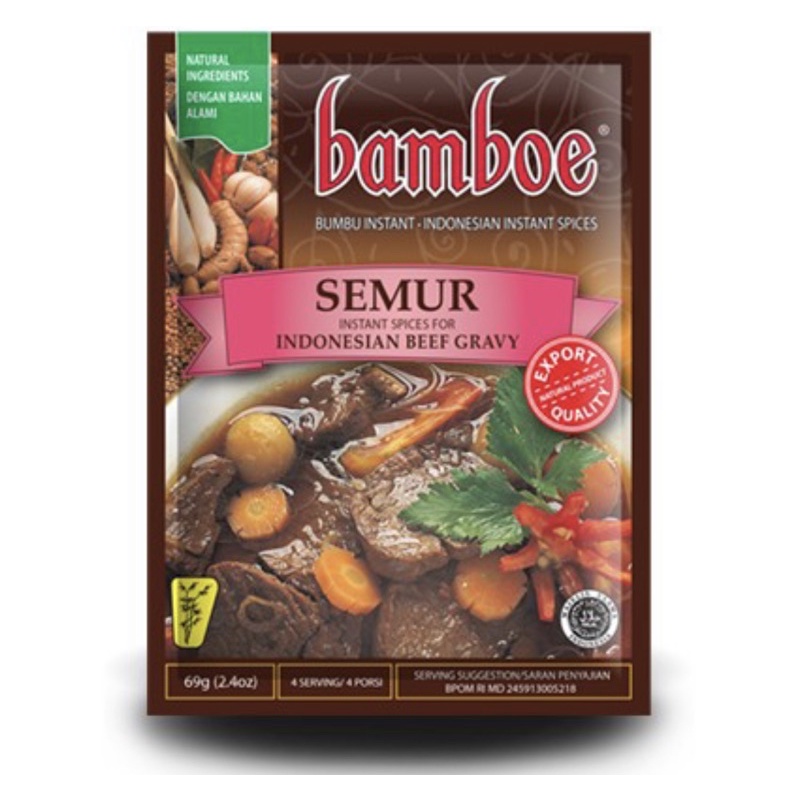 Indonesia Bamboe Bumbu Instant Semur - Indonesian Braised Beef/Chicken ...