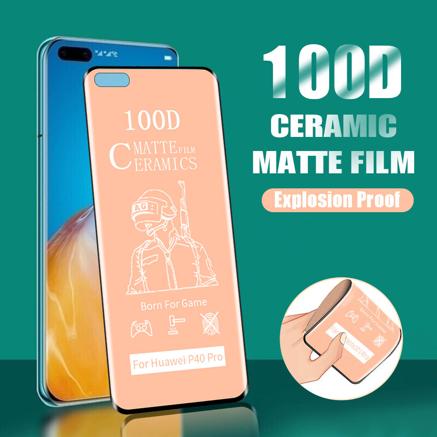 Huawei P30 Pro P40 Pro Mate 20 30 Pro 3D ไม่มีลายนิ้วมือ ซอฟต์เซรามิกส์ ฟิล์มกันรอยหน้าจอกาวเต็ม ...