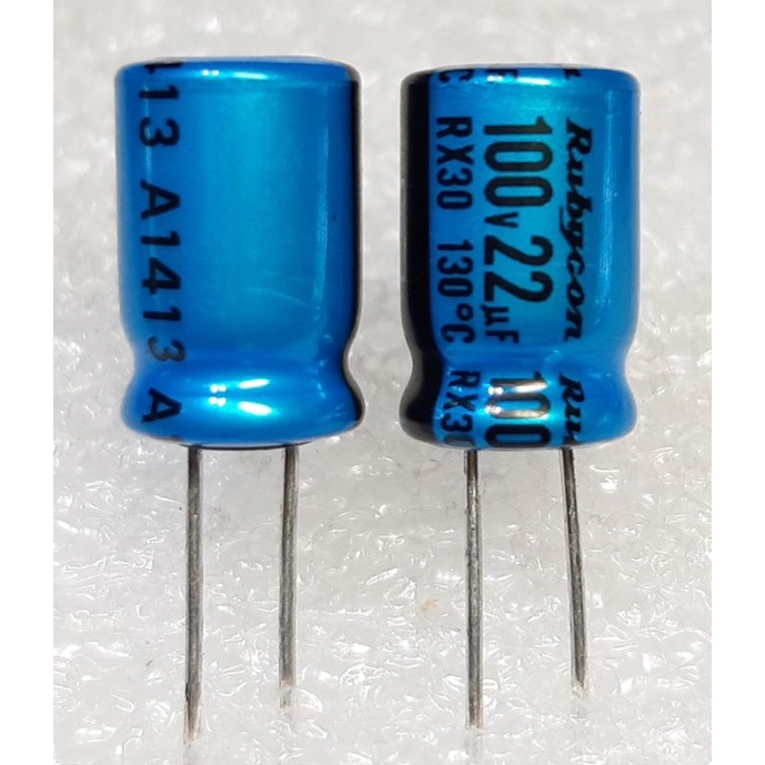 Rubycon RX30 22uf 100v capacitor ตัวเก็บประจุ คาปาซิเตอร์ rx-30 ...
