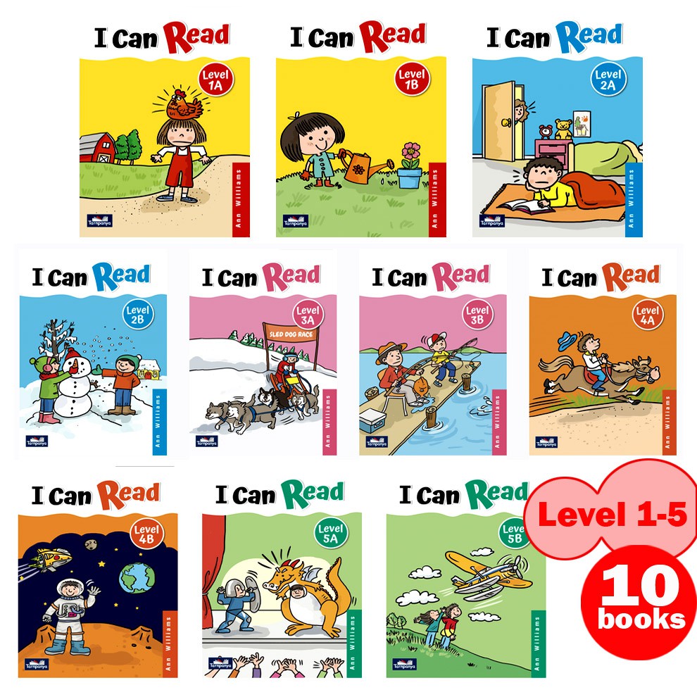 *ส่งทุกวัน* หนังสือหัดอ่านภาษาอังกฤษ I Can Read Level 1-5 (10 Books ...