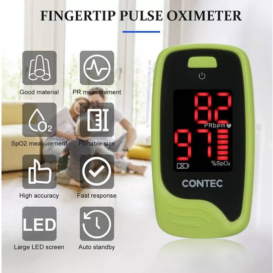 เครื่องวัดอ๊อกซิเจนปลายนิ้ว CONTEC รุ่น CMS 50-pro เครื่องวัดอ๊อกซิเจน มาตรฐานดี *พร้อมส่งค่ะ ...