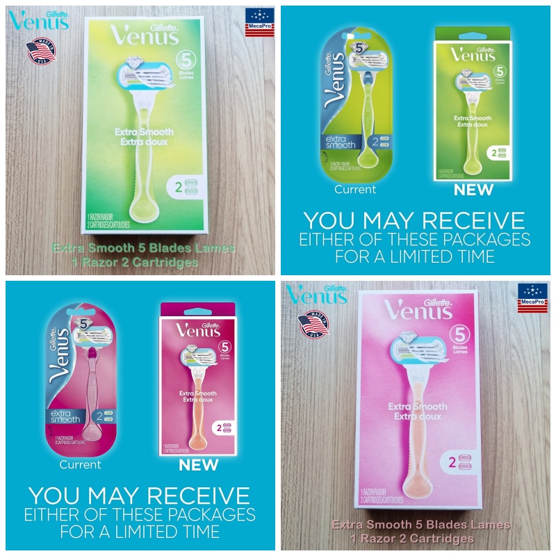 Gillette® Venus® Extra Smooth 5 Blades 1 Razor 2 Cartridges ยิลเลตต์ ...