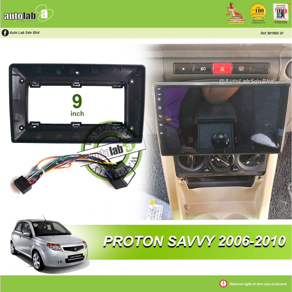 ปลอกเครื่องเล่น Android 9" Proton Savvy 2006-2010 (พร้อม Socket Proton ...