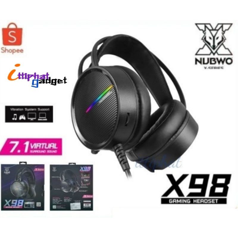 หูฟังเกมมิ่ง Nubwo X98Black,X98 Pink Edition ,X99 Gaming Headset 7.1 ...