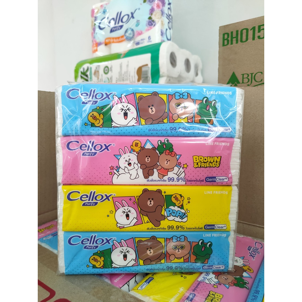 Cellox Purify LINE FRIENDS Facial Tissue Softpack 115 sheets เซลล็อกซ์ ...