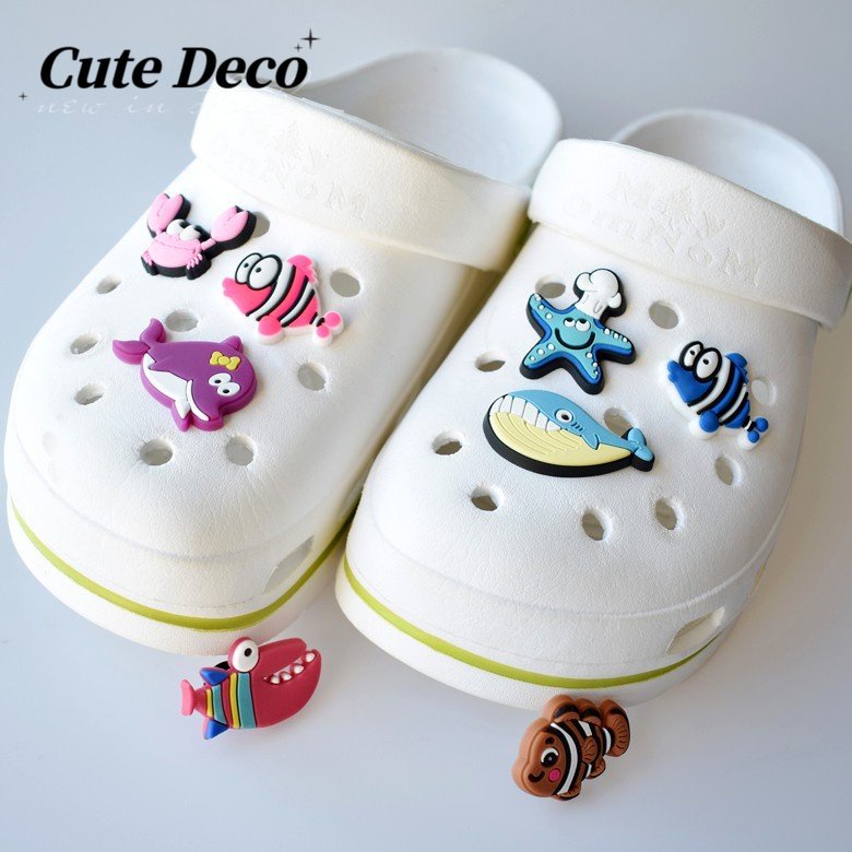 น่ารัก Decolovely Marine Fish (8 ประเภท) Dolphin / Whale / Crab Charm ...
