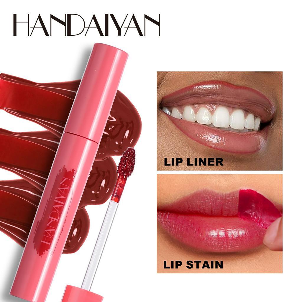 6 สีย้อม Lip Tearable Lip Gloss Matte Matte ลิปสติกลิปกลอส Non-Fading ...