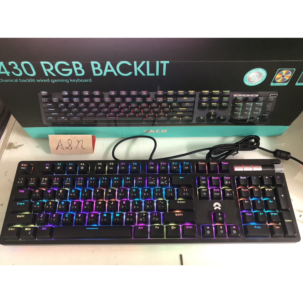 OKER K430 RGB Mechanical BlueSwitch Gaming Keyboard คีย์บอร์ดเล่นเกมส์ ...