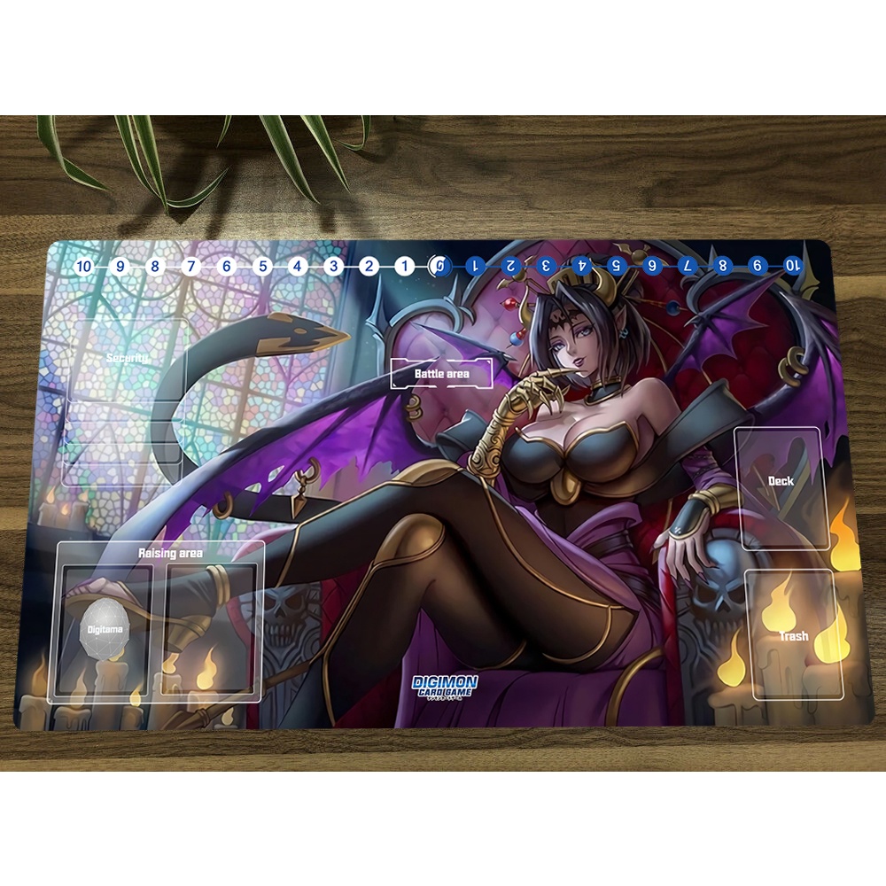 แผ่นรองเมาส์ ลายการ์ตูนอนิเมะ Digimon Duel Playmat Lilithmon Trading Card Game Mat DTCG CCG TCG ...