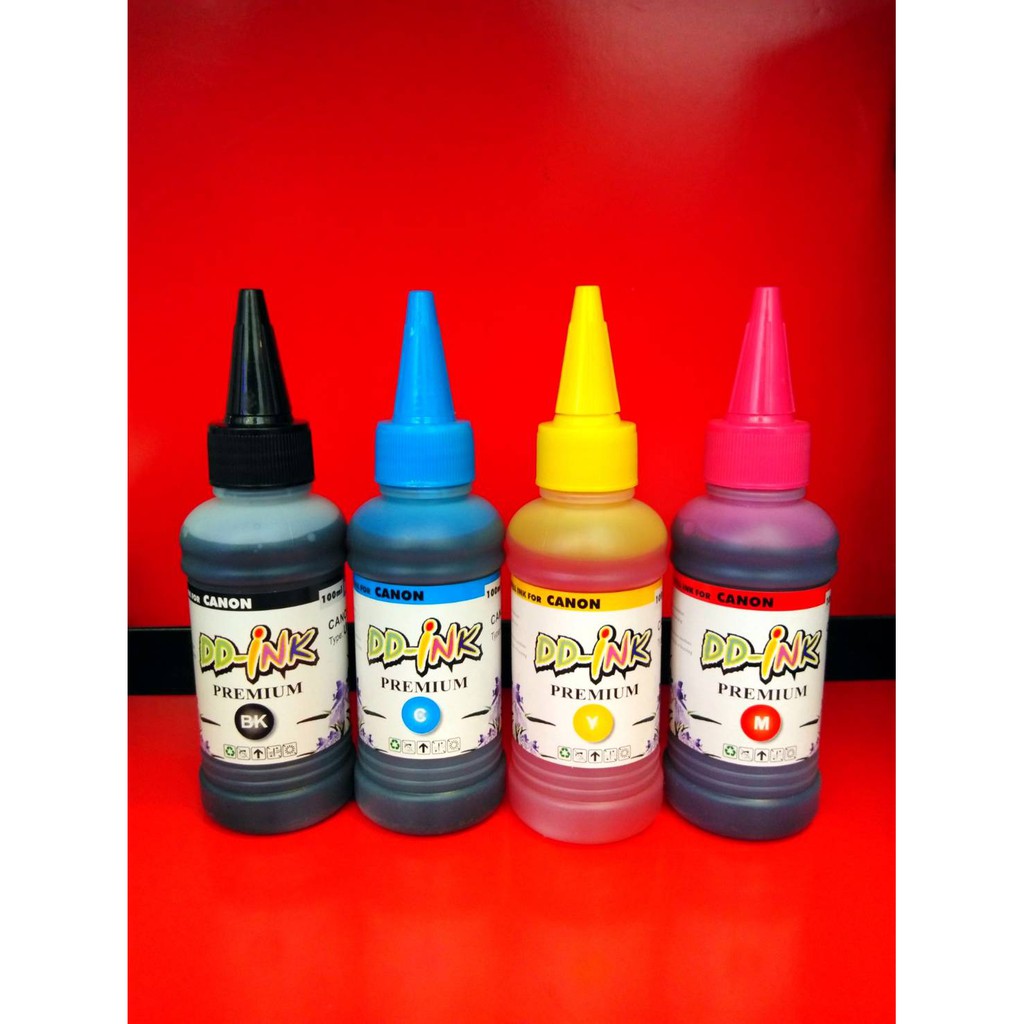 หมึกเทียบเท่า canon ( DD-INK 100ml ) ชุดหมึกเติม 4 สีสุดคุ้ม | Shopee ...