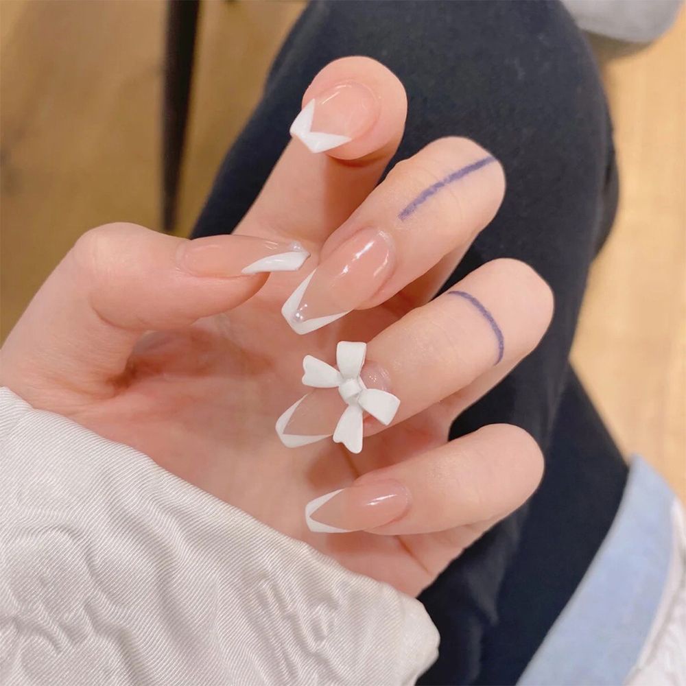 Softness 24pcs Box Press On Nails Wearable Artificial Fake Nails Coffin