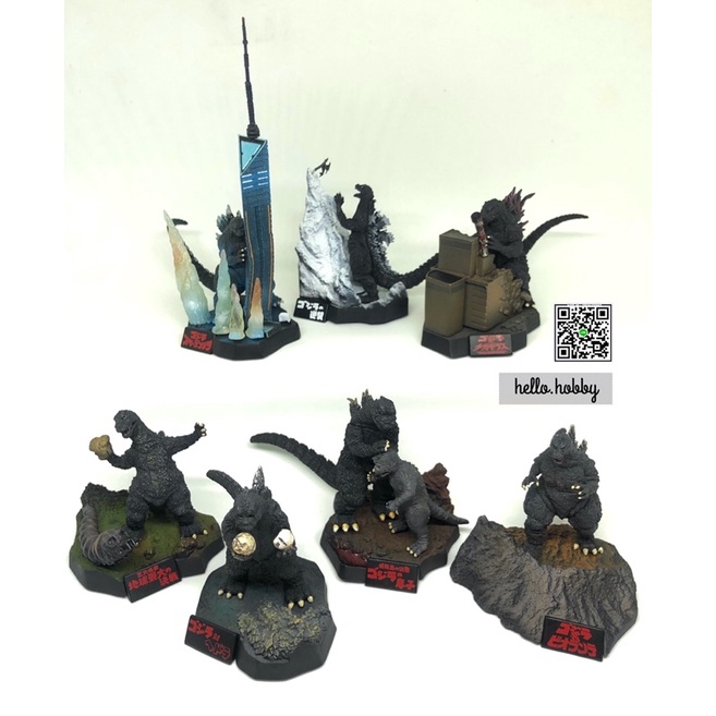 Candy Toy - Godzilla Complete Works 2nd by Bandai (Set of 7) ก็อตซิลล่า ...