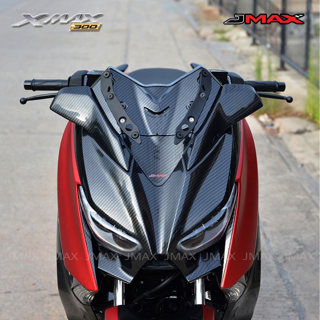 ฝาครอบแบตเตอรี่ XMAX 300 2017-22 JMAX ตรงรุ่น ลายฟิล์มคาร์บอน 6D ...