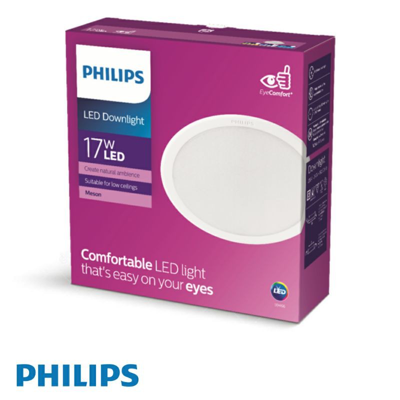 Philips Meson 17w LED Downlight 6500k/daylight/putih | Shopee Thailand