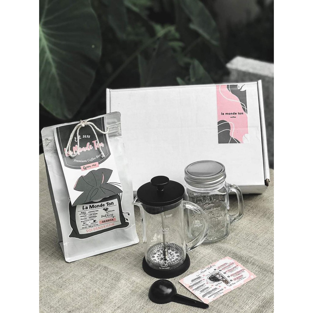 เซ็ทของขวัญเมล็ดกาแฟคั่วพร้อมเครื่องชง - La Monde Ton Gift Box 1 - กาแฟ ...