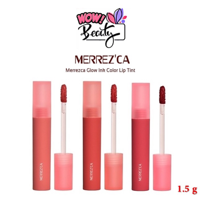 (ขนาดมินิ) Merrezca Glow Ink Color Lip Tint 1.5g. ลิปทินต์ ปากชุ่มฉ่ำ ...