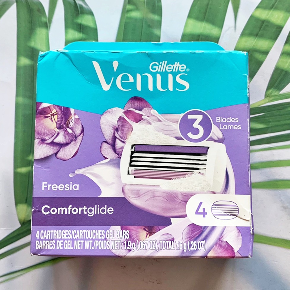 (Gillette®) Venus Comfortglide Freesia 3 Blades Lames 4 or 6 Cartridges ยิลเลตต์ วีนัส ใบมีดโกน ...