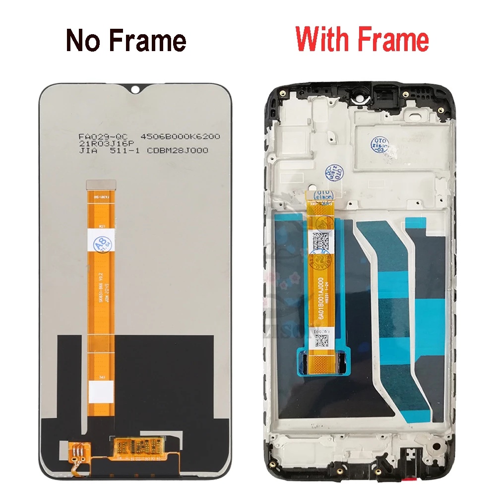 อะไหล่หน้าจอสัมผัสดิจิทัล LCD 6.5 นิ้ว พร้อมกรอบ ทดสอบแล้ว 100% แบบ ...