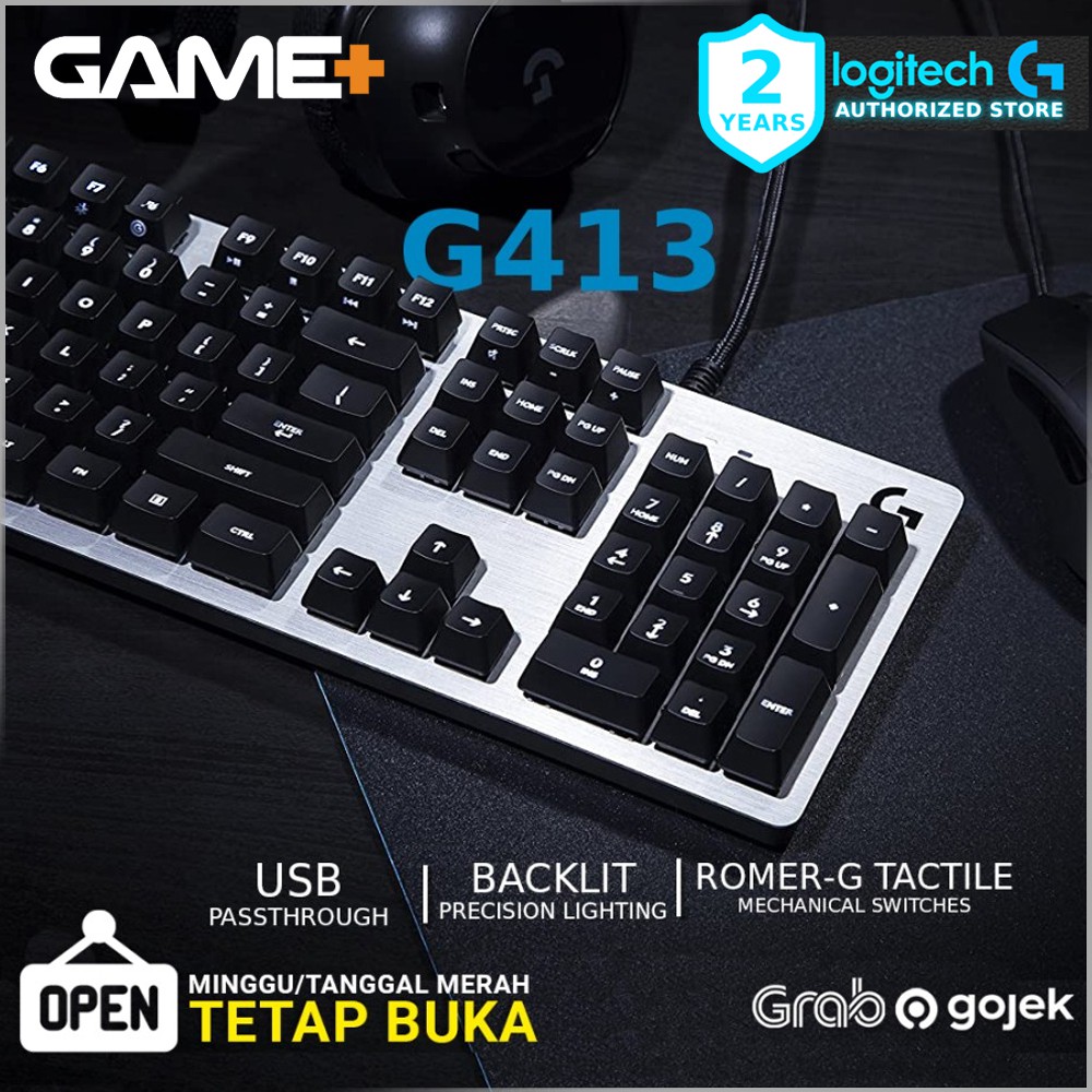 Logitech G413 คีย์บอร์ดเกมมิ่ง - สีเงิน | Shopee Thailand