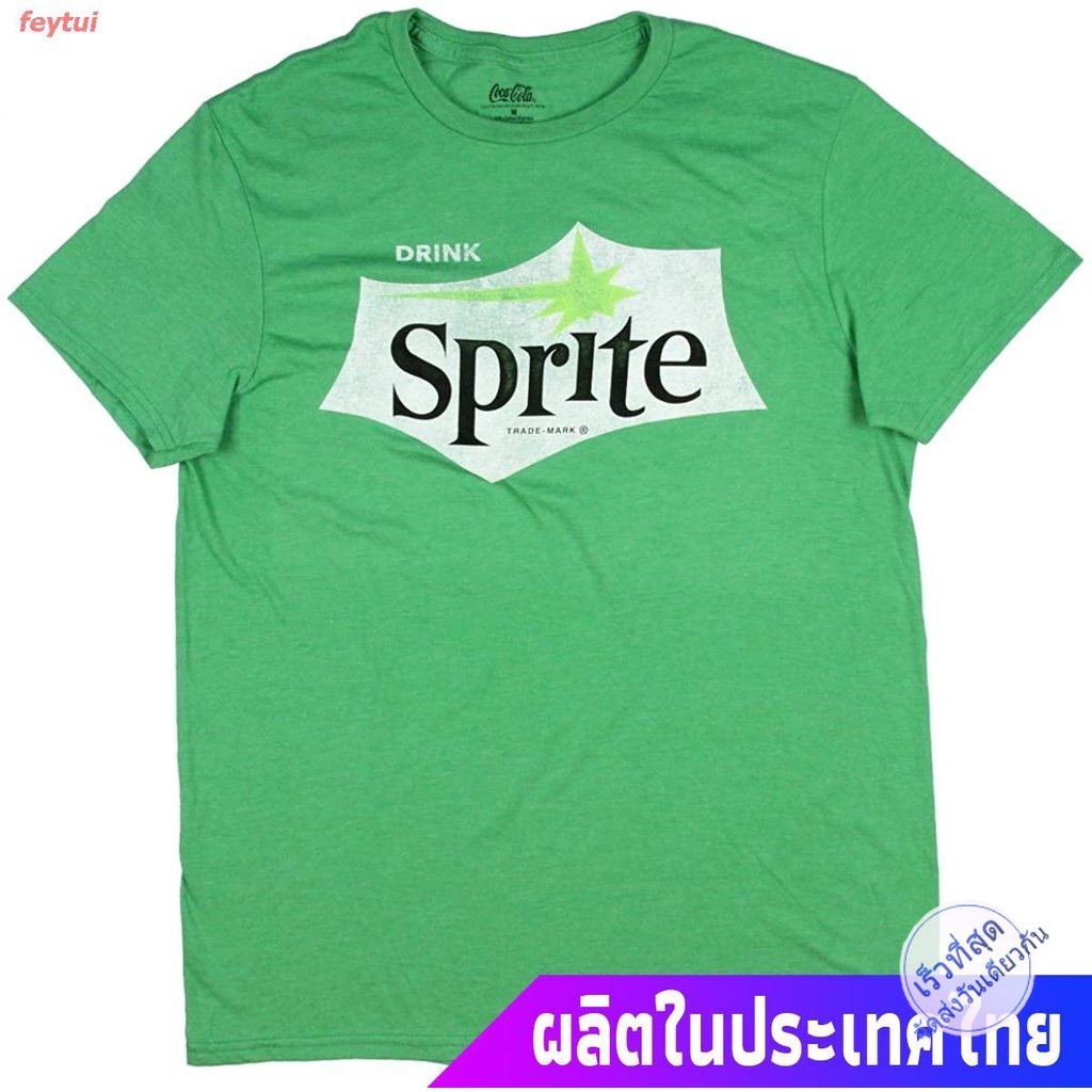 2022 สีเขียวสดใส Sprite โซดามะนาว Coca-Cola logo โคคาโคลา เสื้อยืด ...