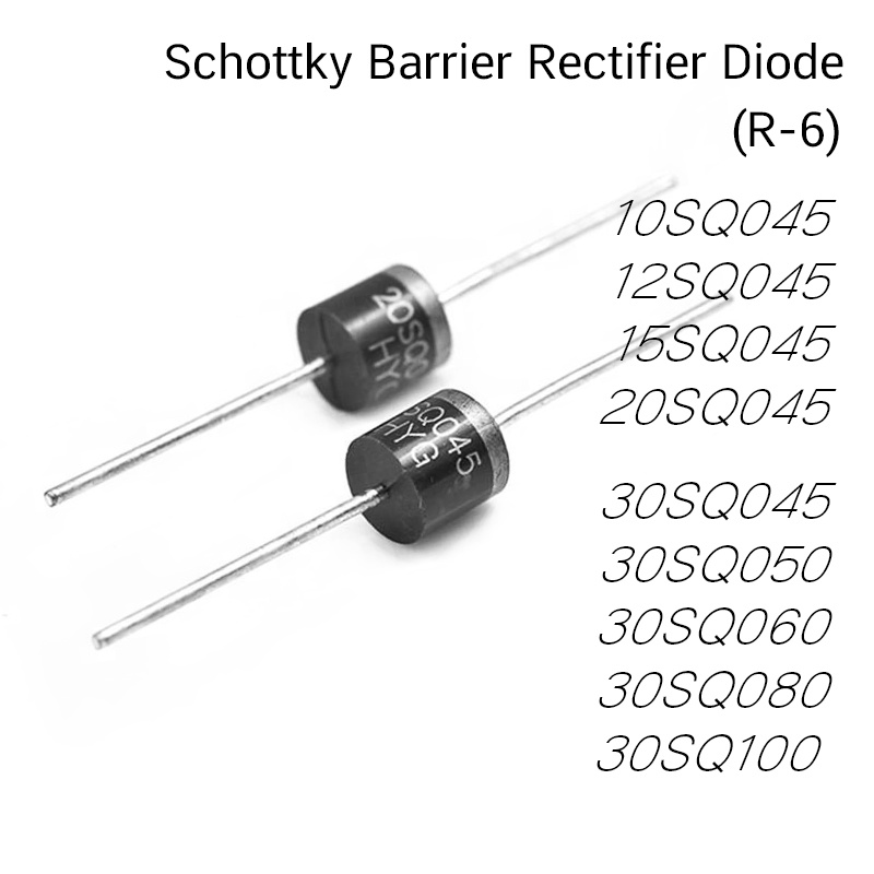 ไดโอด R-6 Schottky Diode 10SQ045 12SQ045 15SQ045 20SQ045 30SQ045 ...