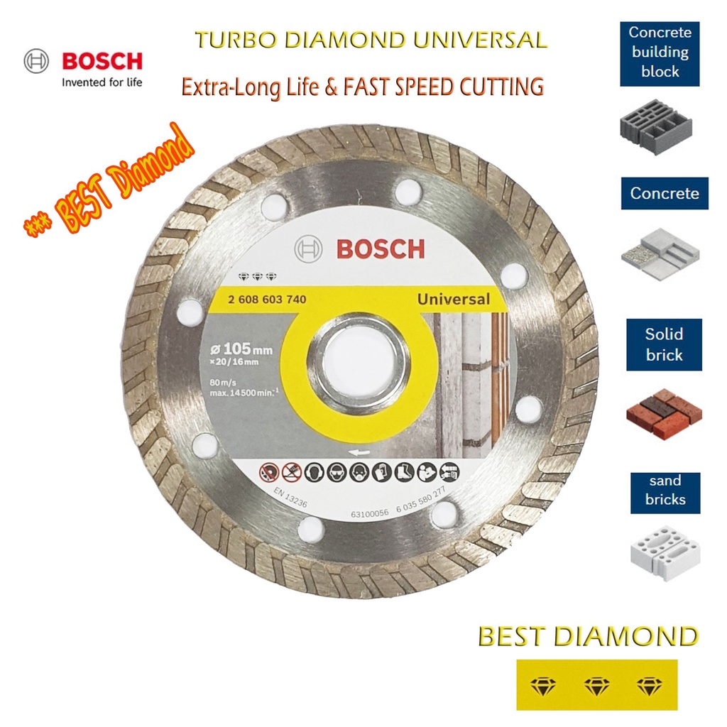 BOSCH ใบตัดปูน ใบตัดกระเบื้อง ใบเพชร 4 นิ้ว ใบตัดเซรามิก รุ่น ...