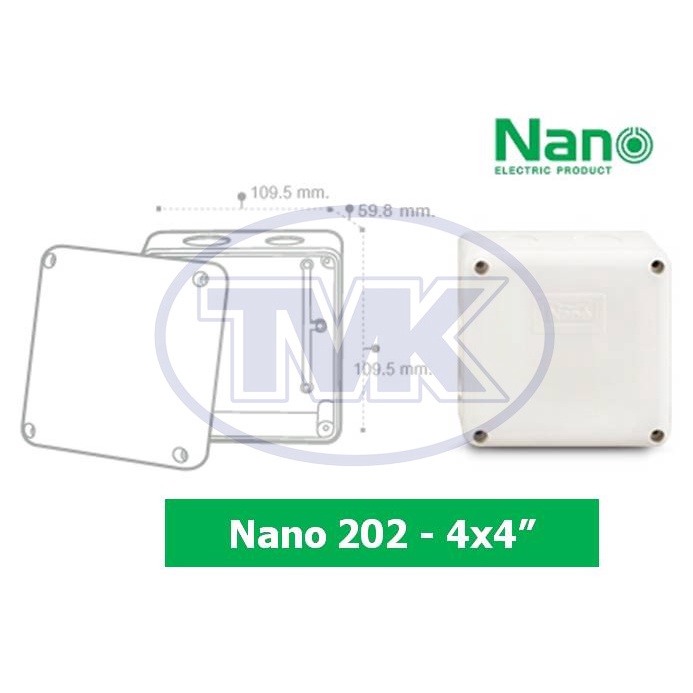 Nano กล่องกันน้ำ กล่องไฟ บ๊อกกันน้ำ 2x4 4x4 แบบกลม กล่องลอย นาโน Nano 200 Nano 201 Nano 202 ...