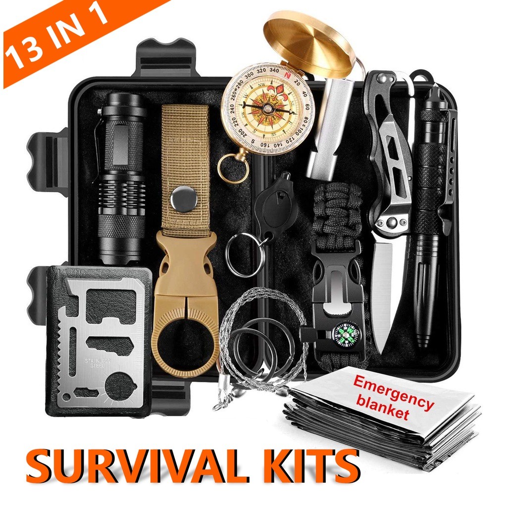 13in1 SOS Survival Kit ชุดอุปกรณ์ฉุกเฉินเดินป่า ชุดพิเศษ พร้อมส่ง ชุดฉุกเฉินเอาตัวรอดกลางแจ้ง ...
