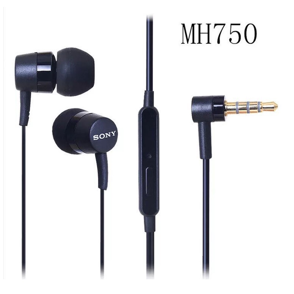 Sony MH750 หูฟังสเตอริโอ 3.5 มม. แบบมีสาย หูฟังกีฬา HIFI หูฟังแฮนด์ฟรี ...